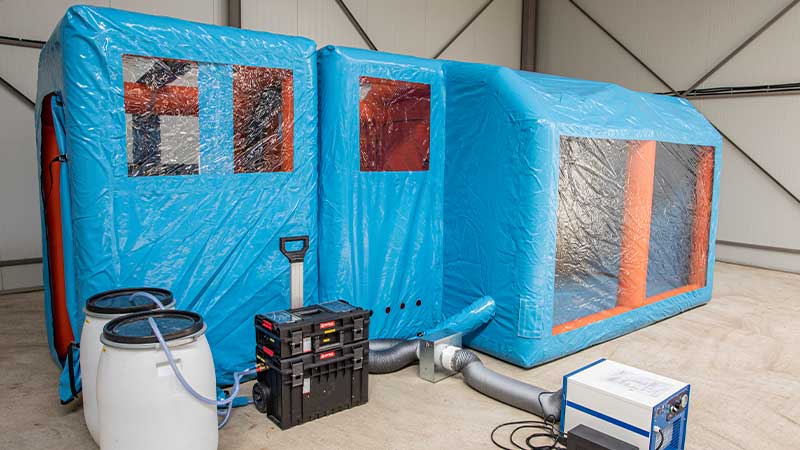 Cleanroom Expert provides inflatable negative pressure isolation rooms